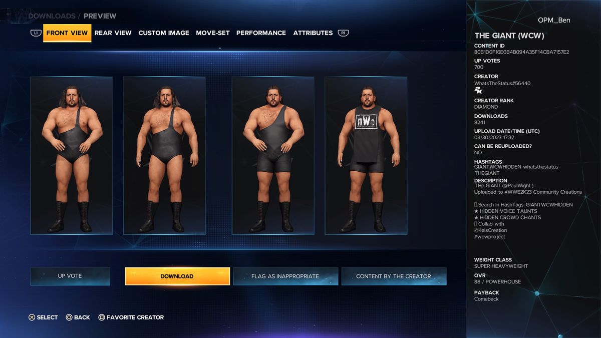 The best WWE 2K23 CAWs for you to download right now | GamesRadar+