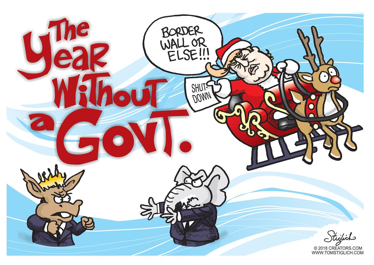 U.S. Trump Santa Claus year without government shutdown border wall ...