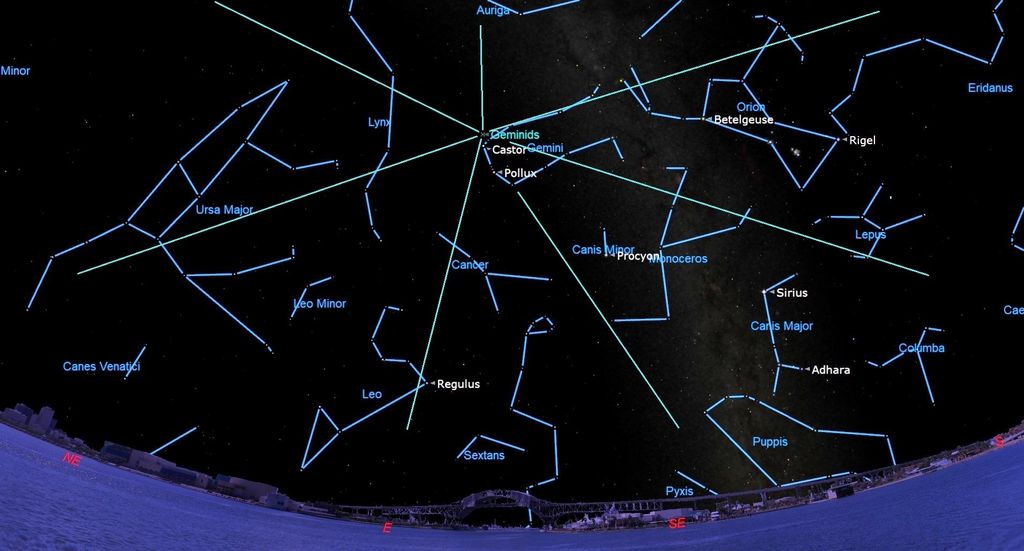 December's new moon allows the Geminid meteor shower to shine tonight ...