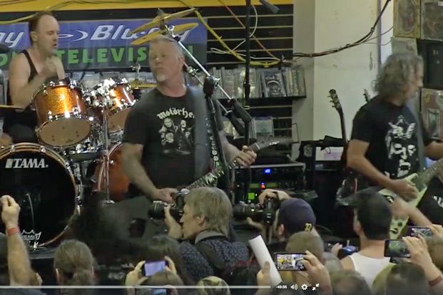 Metallica Perform at Berkeley's Rasputin Music for Record Store Day ...