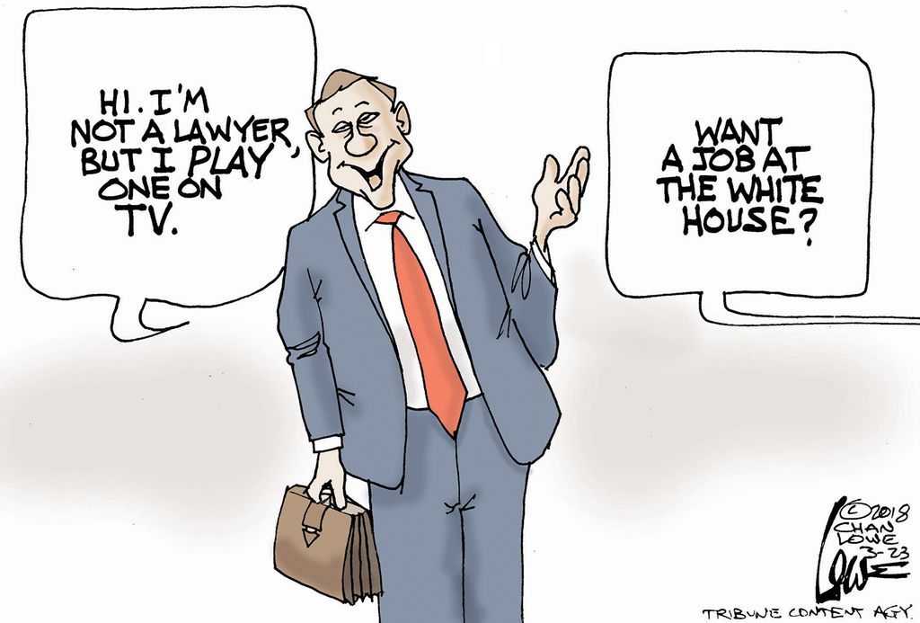 Political Cartoon U S Trump Lawyers White House Chaos Revolving Door