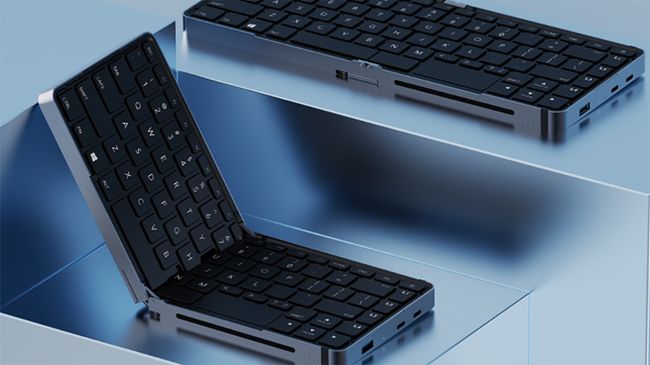 This tiny foldable keyboard hides a powerful Windows 11 desktop inside ...