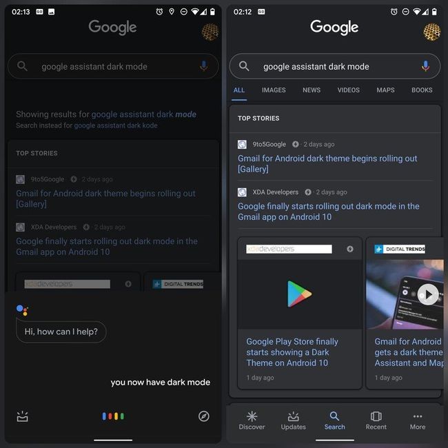 Google app and Google Assistant dark mode finally begins rolling out ...