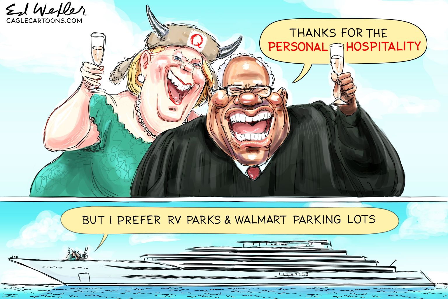 5 unethically funny cartoons about Clarence Thomas | The Week