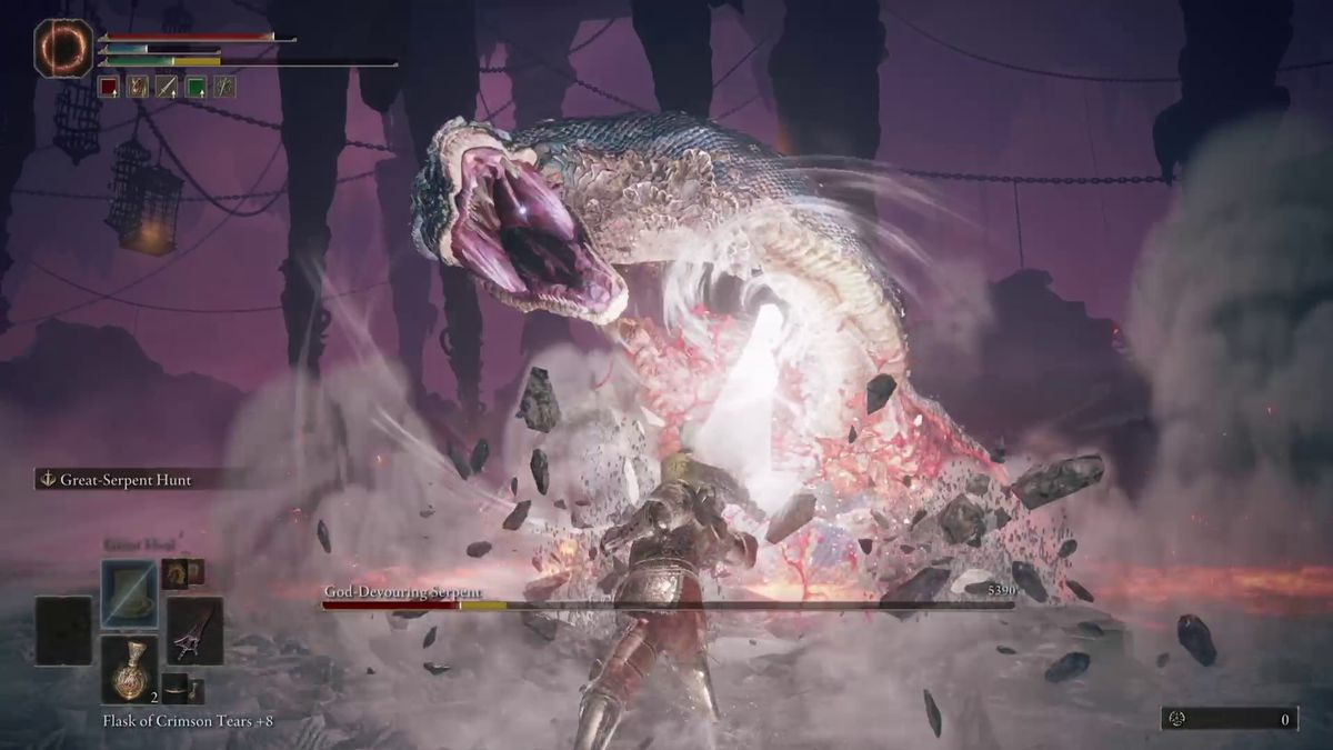 Elden Ring Rykard and Serpent boss fight | GamesRadar+