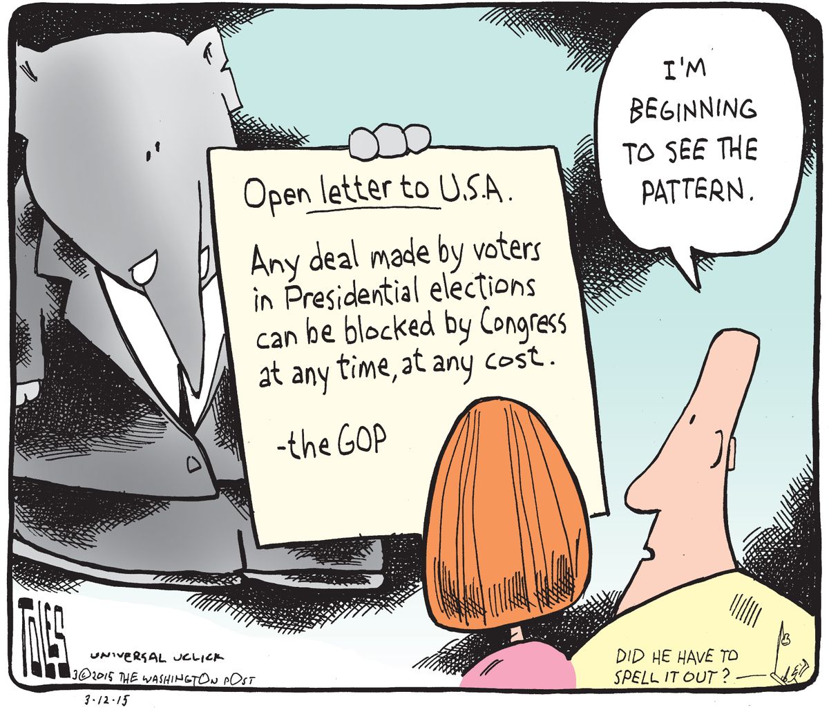 Political cartoon U.S. GOP Senate | The Week