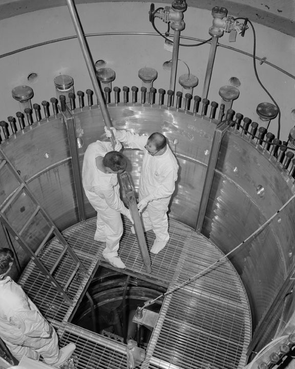 Space History Photo: Jack Crooks and Jerold Hatton Inside Reactor Tank ...