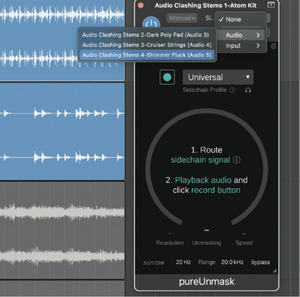 “We can sidechain one track to another and make it so that the primary ...