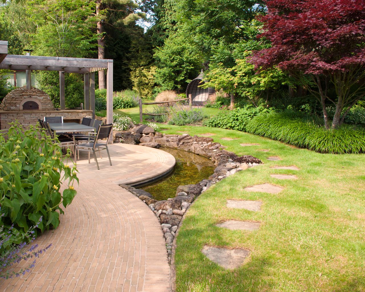 How to design a sloping garden: key points to consider | Homes and Gardens