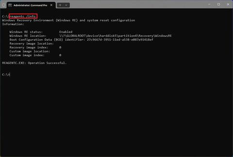 How to enable Windows Recovery Environment (WinRE) on Windows 11 and 10 ...