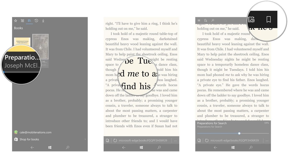 How to buy and read e-books in Windows 10 Mobile Creators Update ...