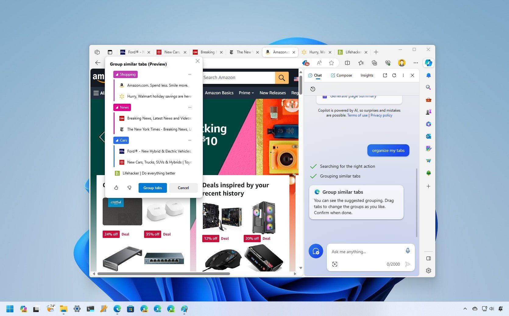 How to organize tabs on Microsoft Edge with Copilot on Windows 11 ...
