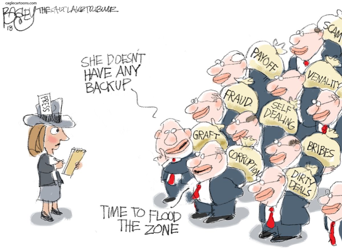 Editorial cartoon U.S. journalism dying press media | The Week