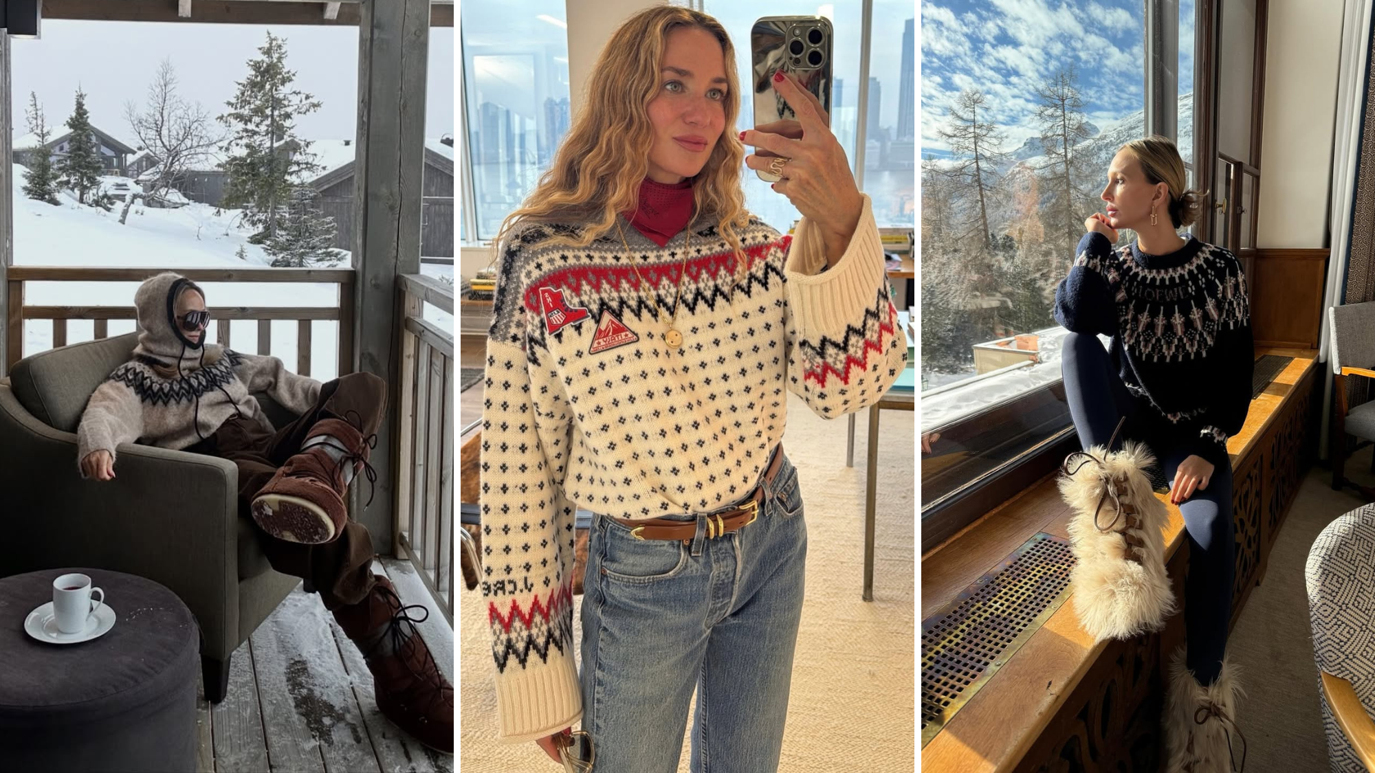 The Coolest Women Are Wearing Retro Ski Jumpers Right Now | Marie Claire UK