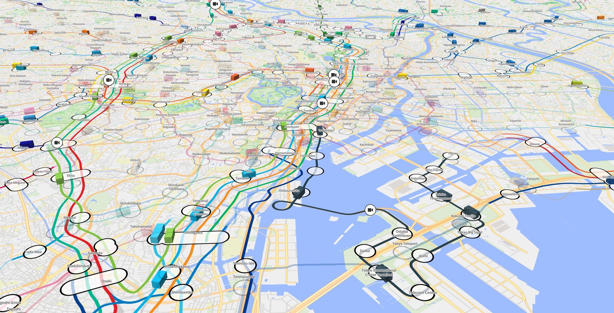 Watch Tokyo come alive with this real-time map of its transit system ...