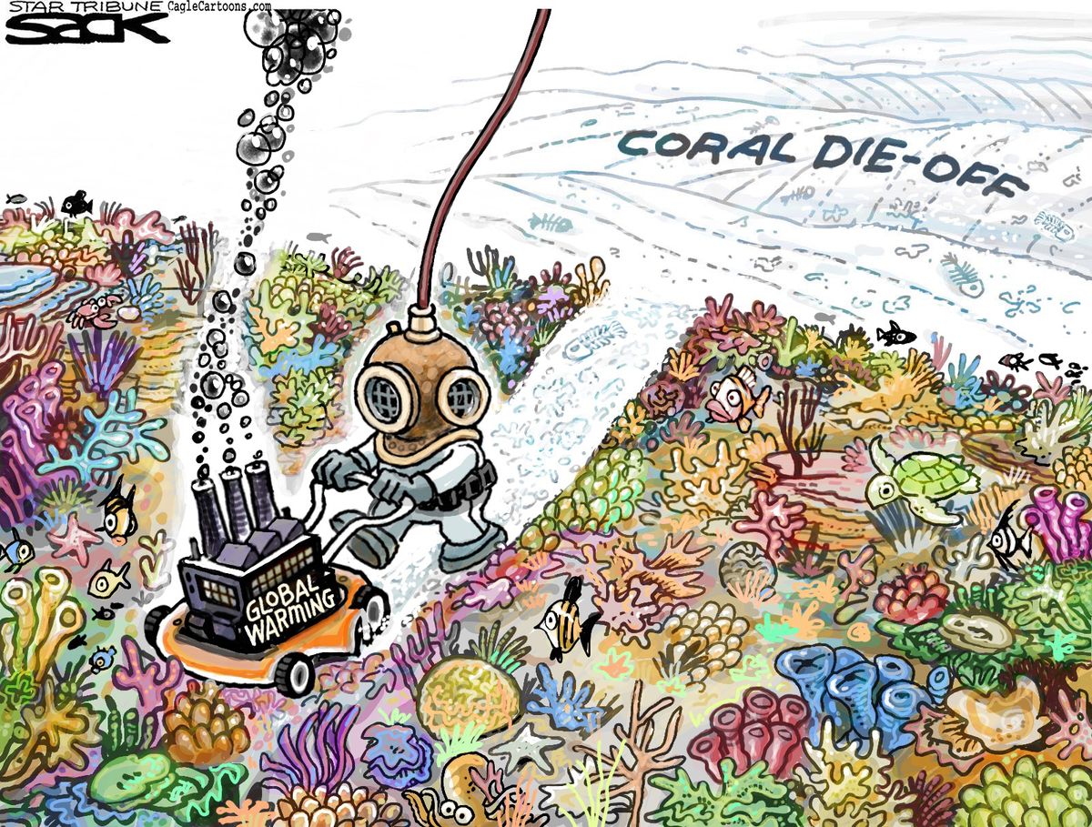 Editorial Cartoon U.S. Coral Reef Global Warming | The Week