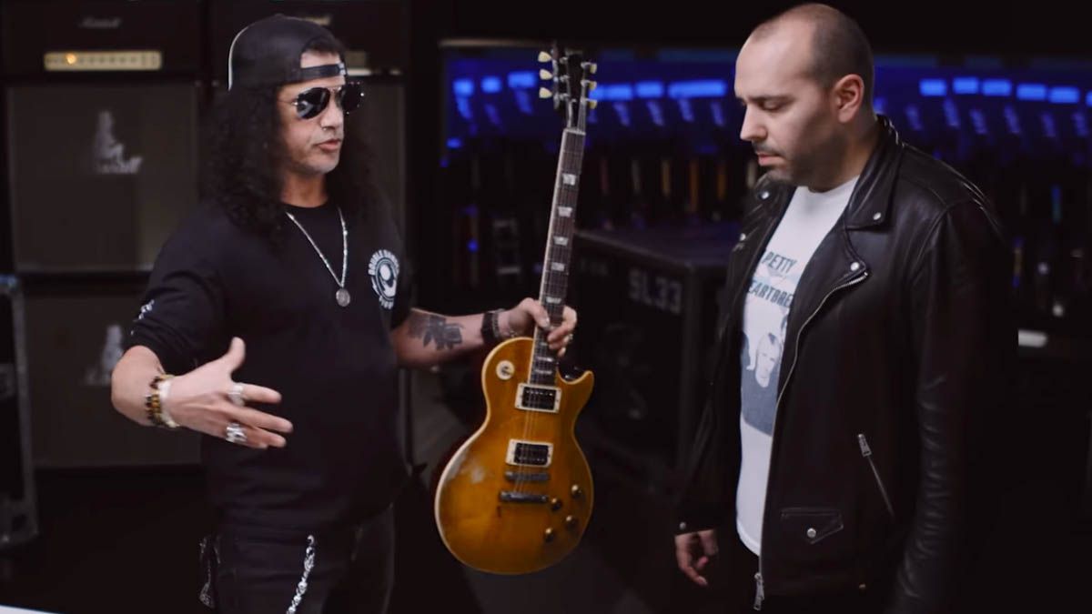 Slash teases a new signature Les Paul based on his main Guns N' Roses ...