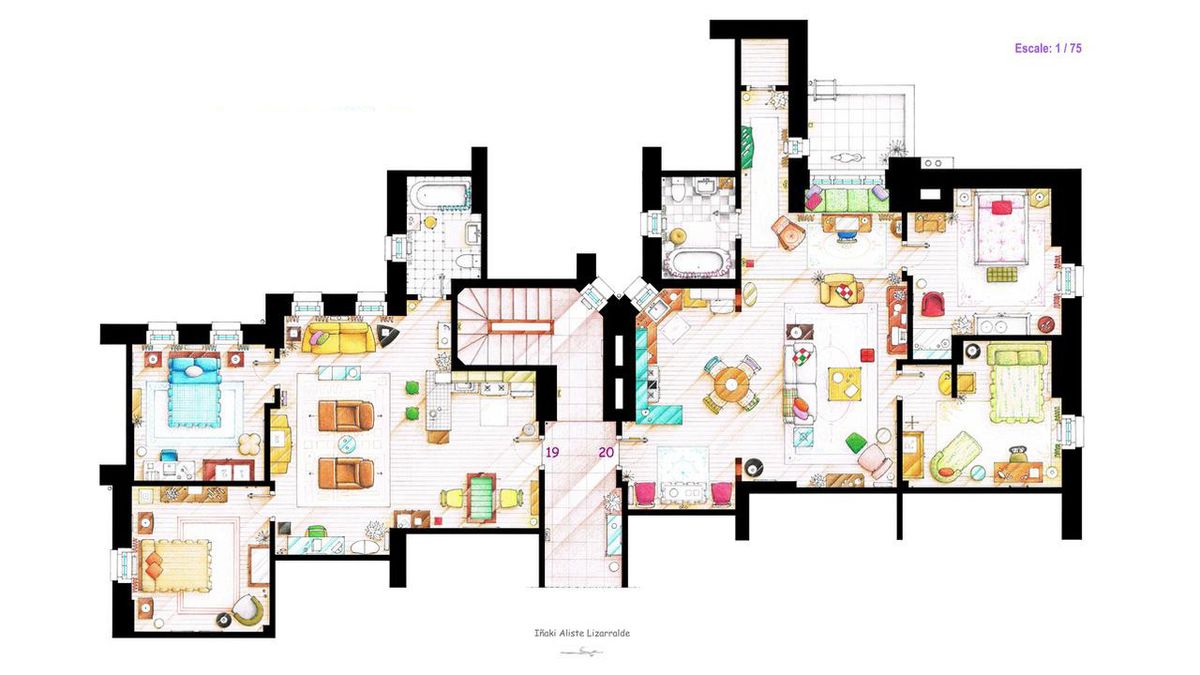 Artist's illustrations of TV home floor plans are weirdly fascinating ...
