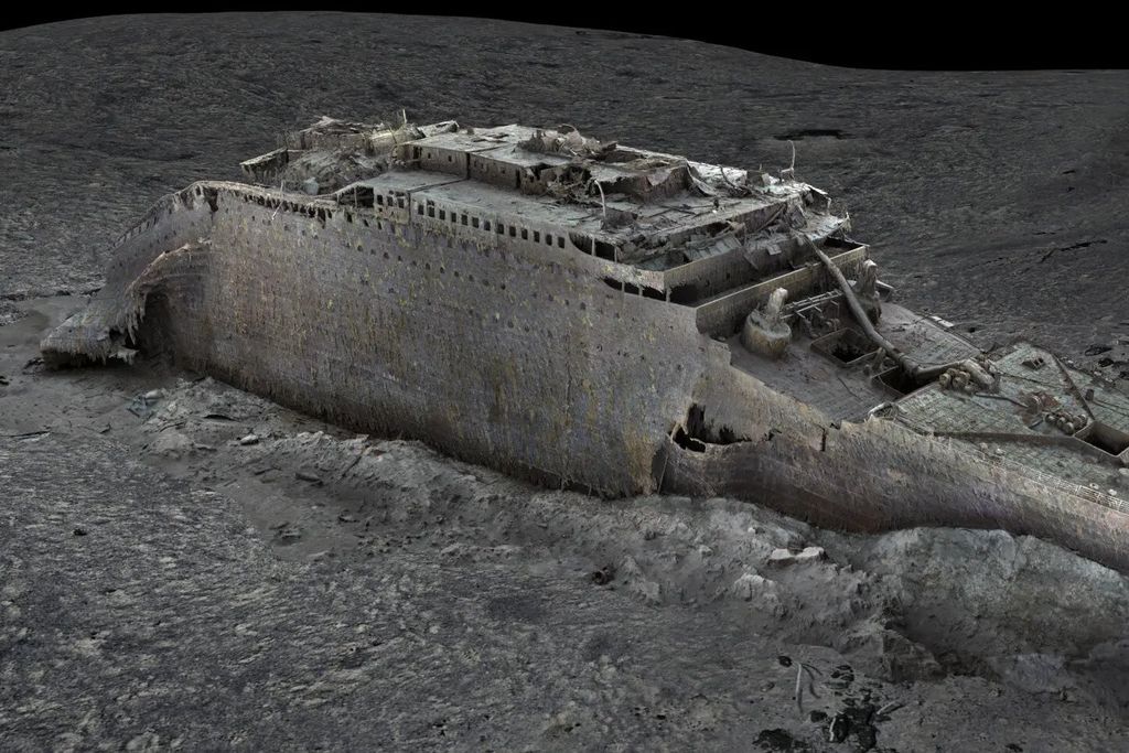 Stunning full-scale scan of Titanic reveals complete shipwreck for the ...
