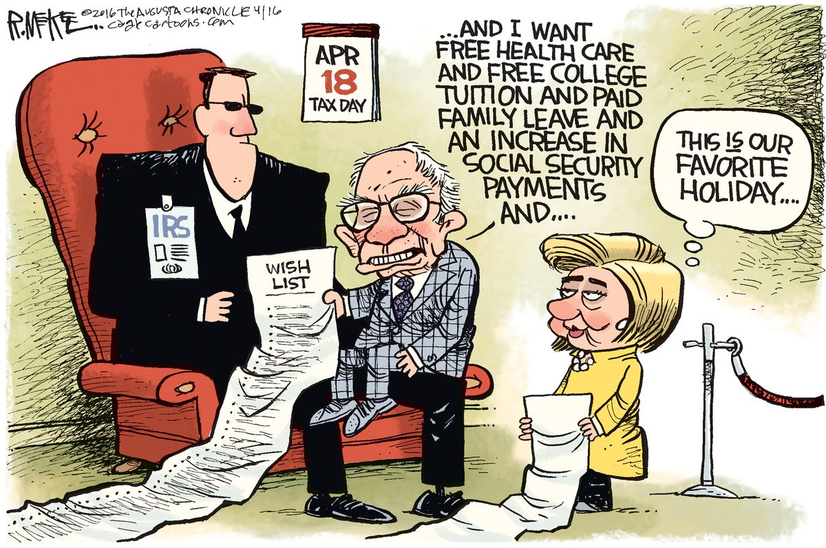 Political Cartoon U.S. Hillary Bernie | The Week