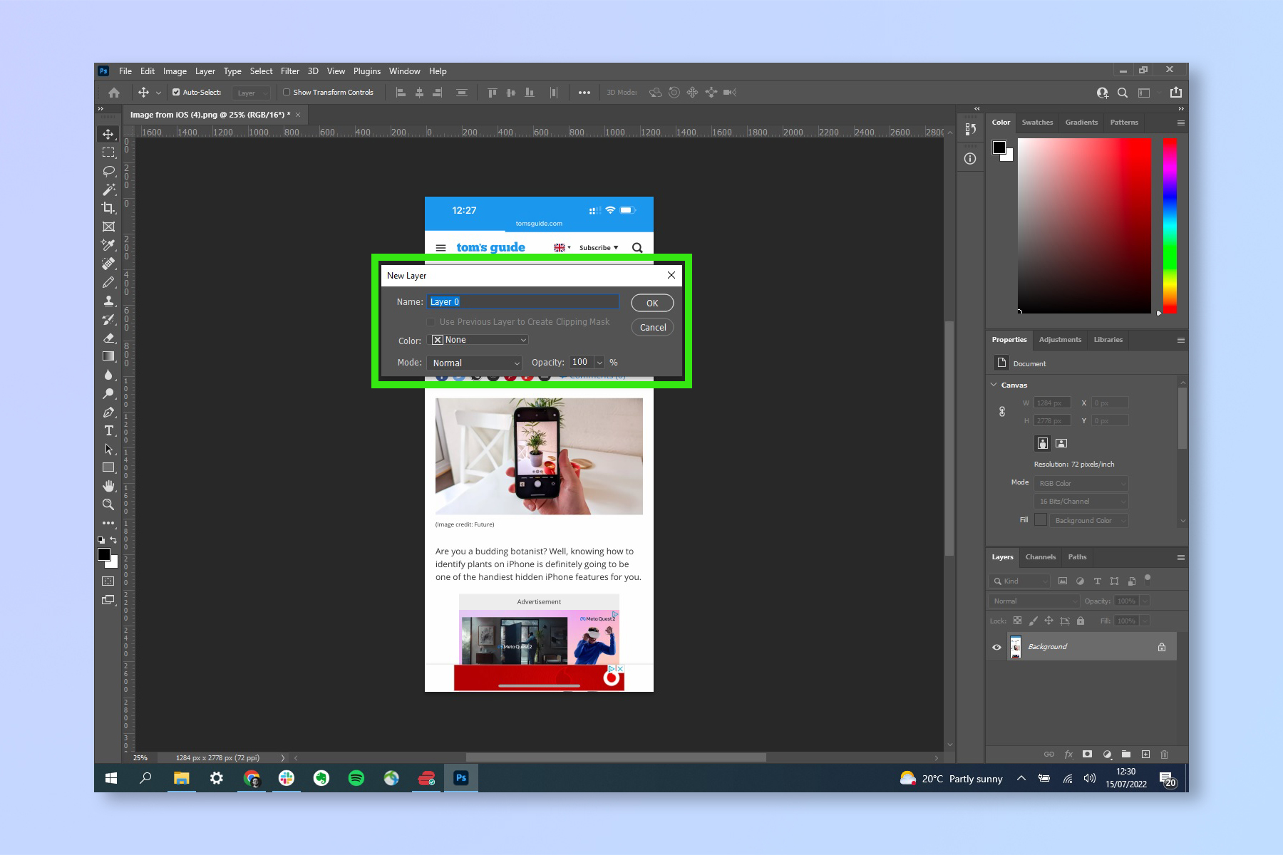 How To Add A Background In Photoshop Tom s Guide