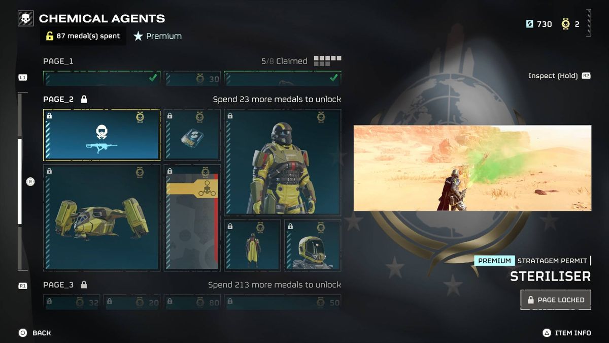 Everything in the Helldivers 2 Chemical Agents Warbond | GamesRadar+