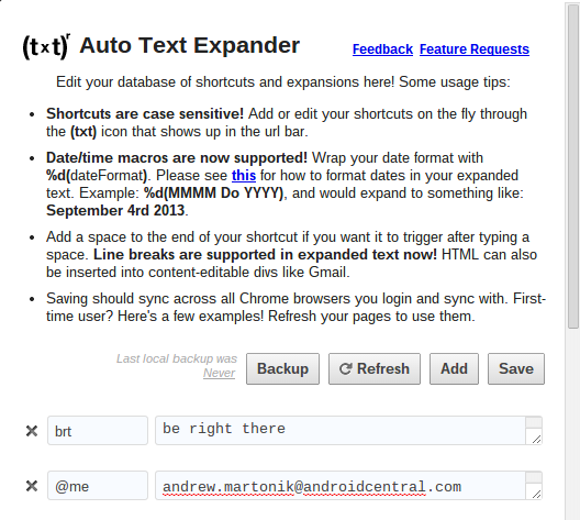 Auto Text Expander brings awesome time-saving functionality to Chrome ...