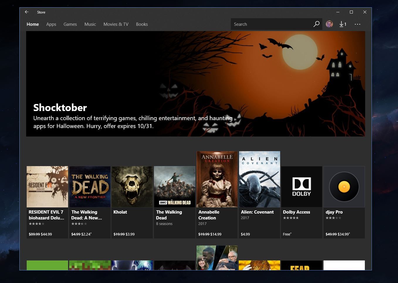 Shocktober sale brings discounts on games and movies at the Microsoft ...