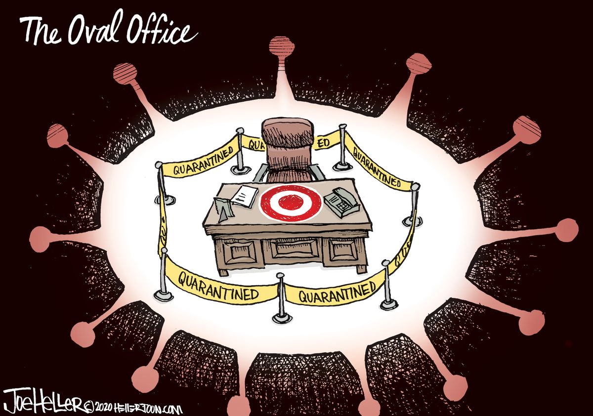 Editorial Cartoon U.S. Trump COVID Oval Office | The Week