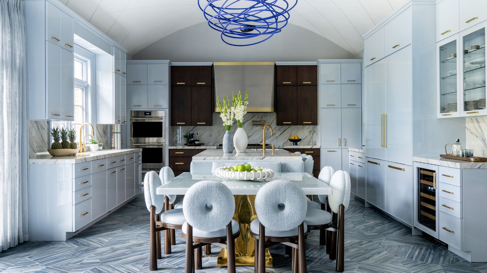 Light Blue Kitchen Island