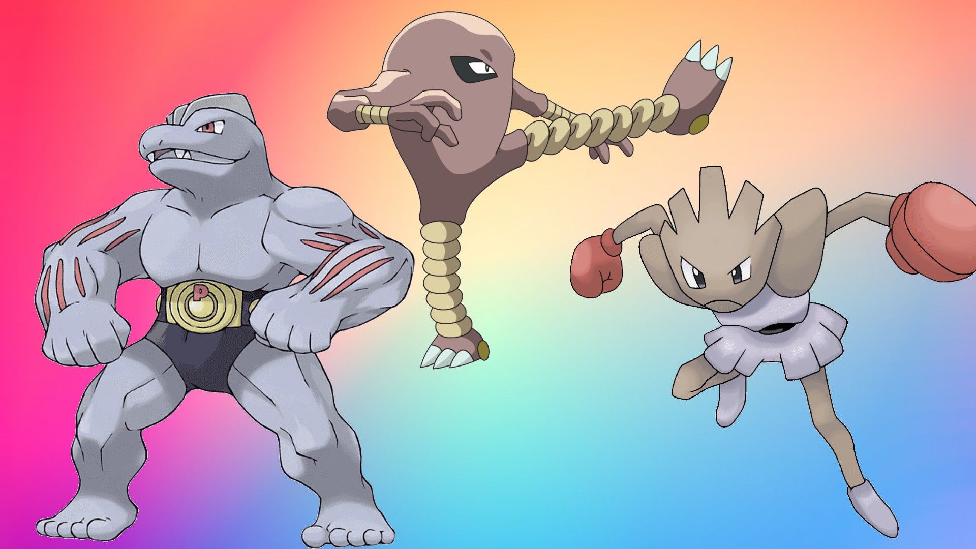 Hitmonlee Hitmonchan Fighting