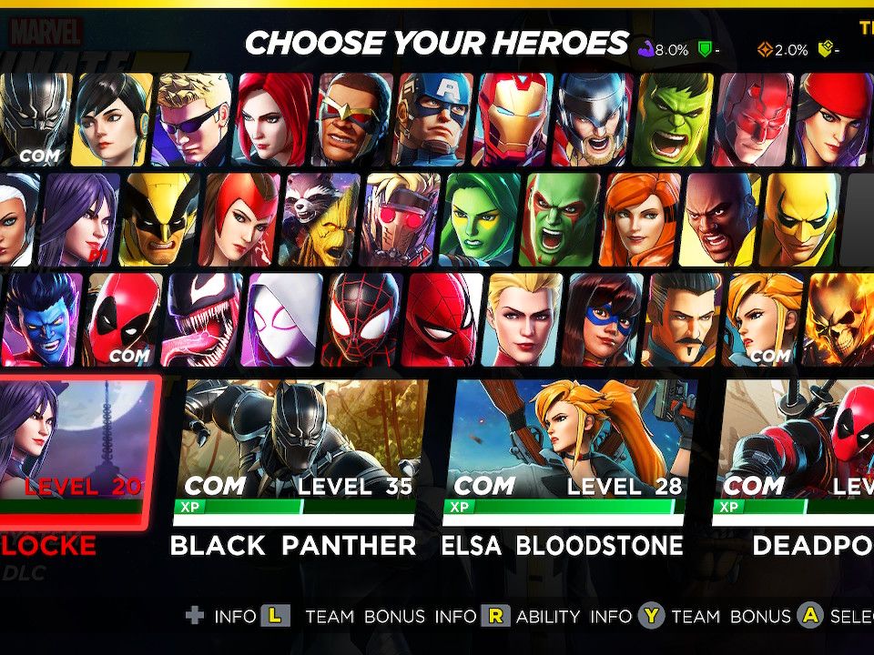 Marvel Ultimate Alliance Team Combinations