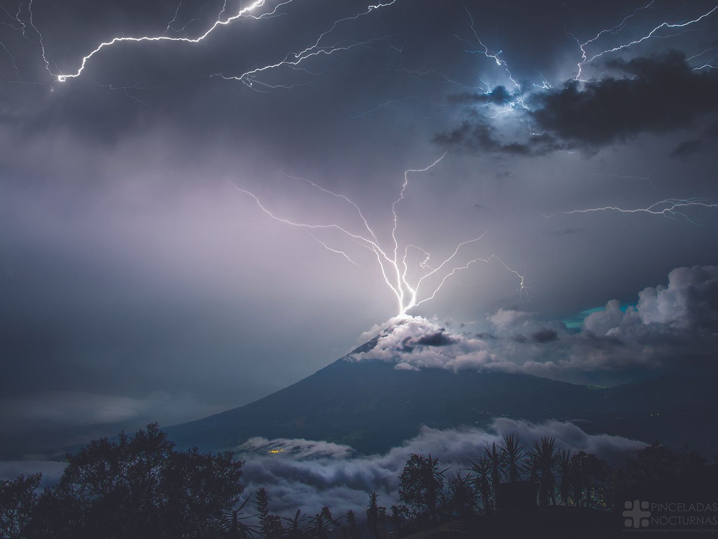 Volcano Lightning Storm