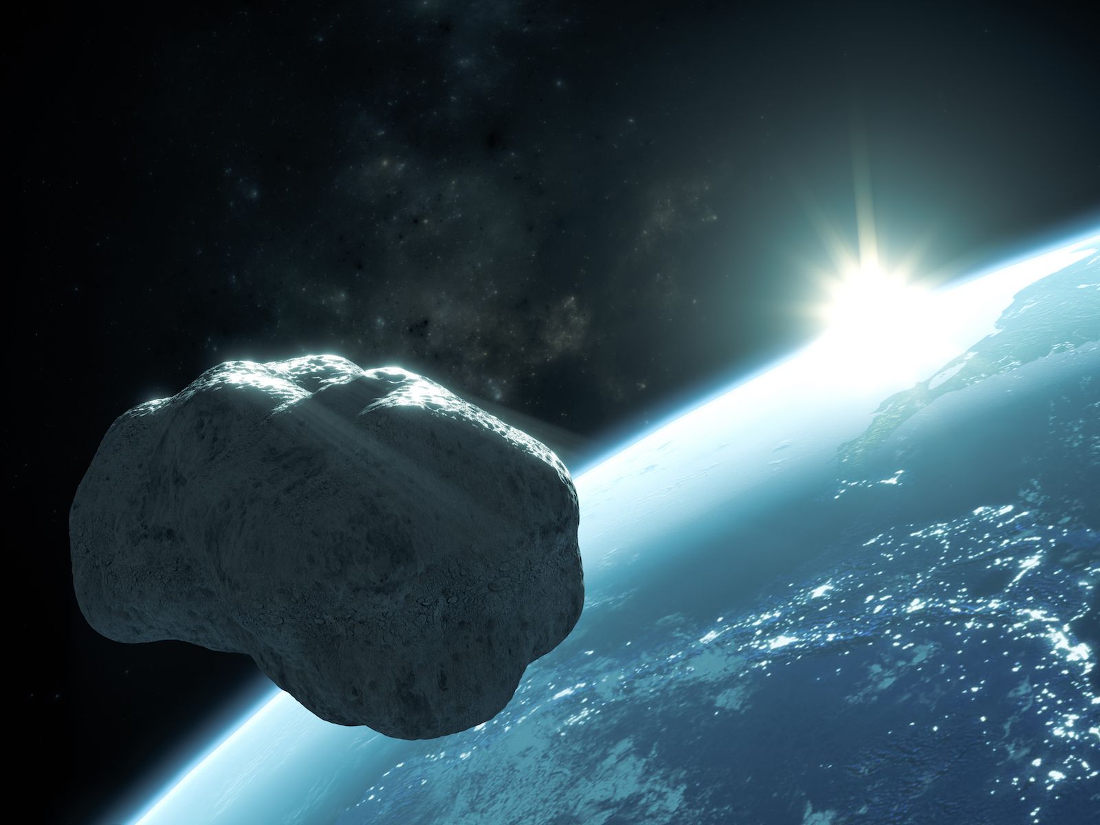 Cutaway Of An Asteroid