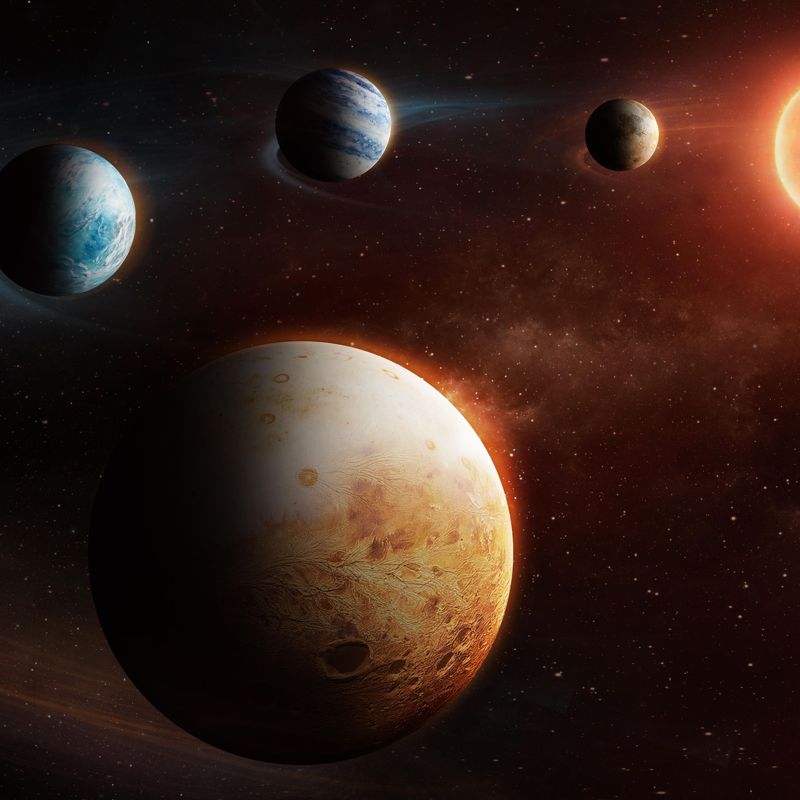 Planets Zoomed Out