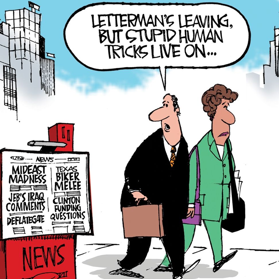 Karikatur Av David Letterman
