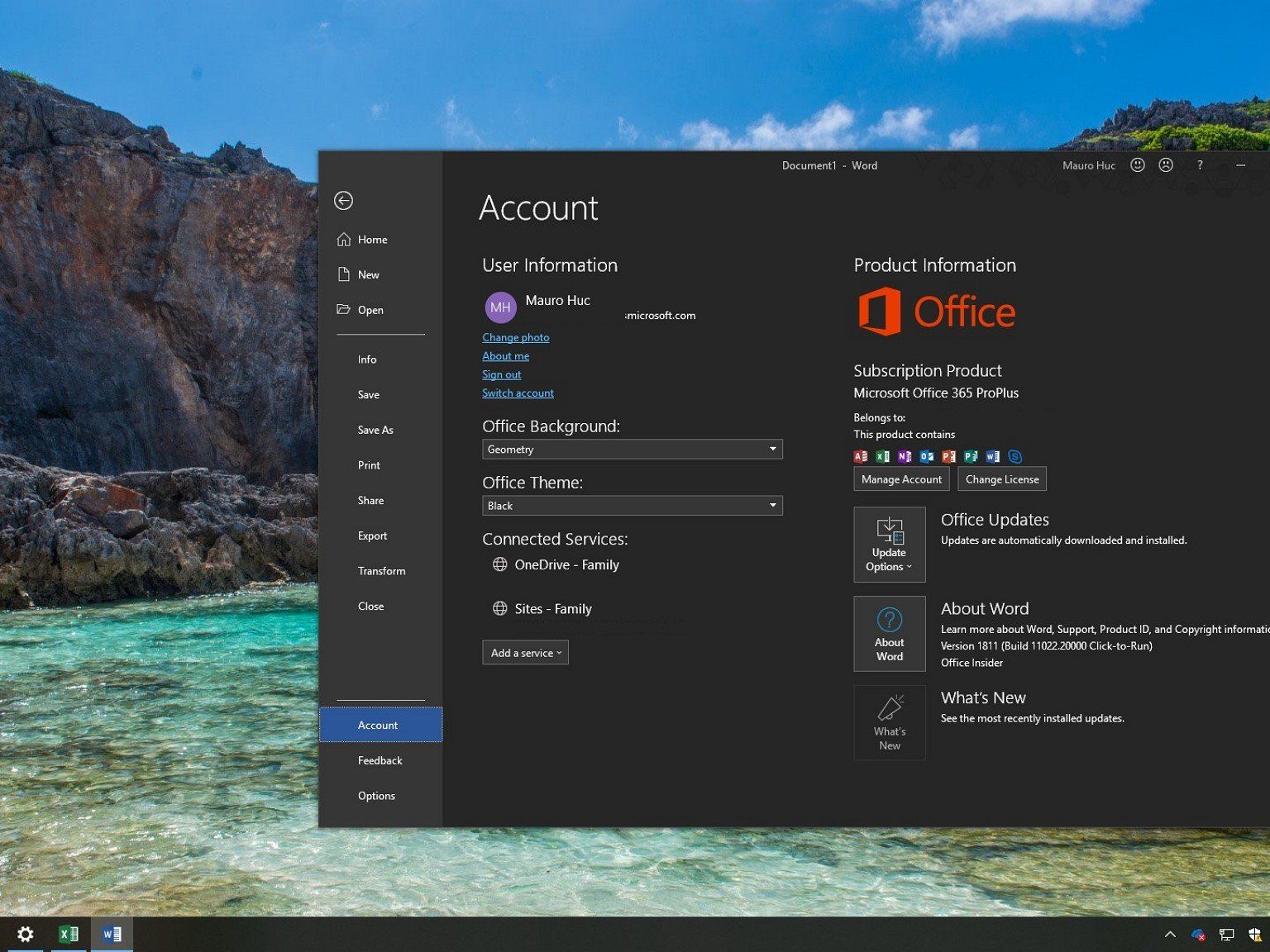Office 365 Change Theme