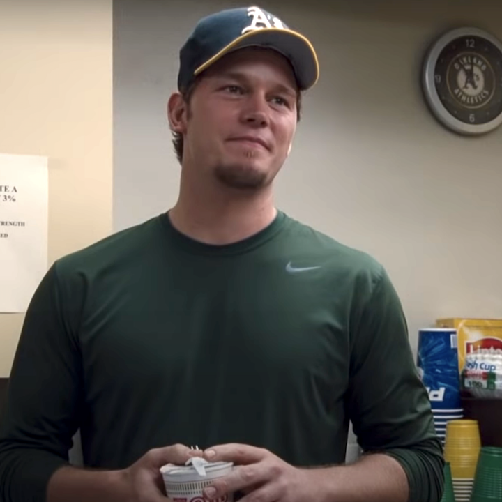 Chris Pratt Scott Hatteberg Movie And TV Screencaps: Moneyball (2011)