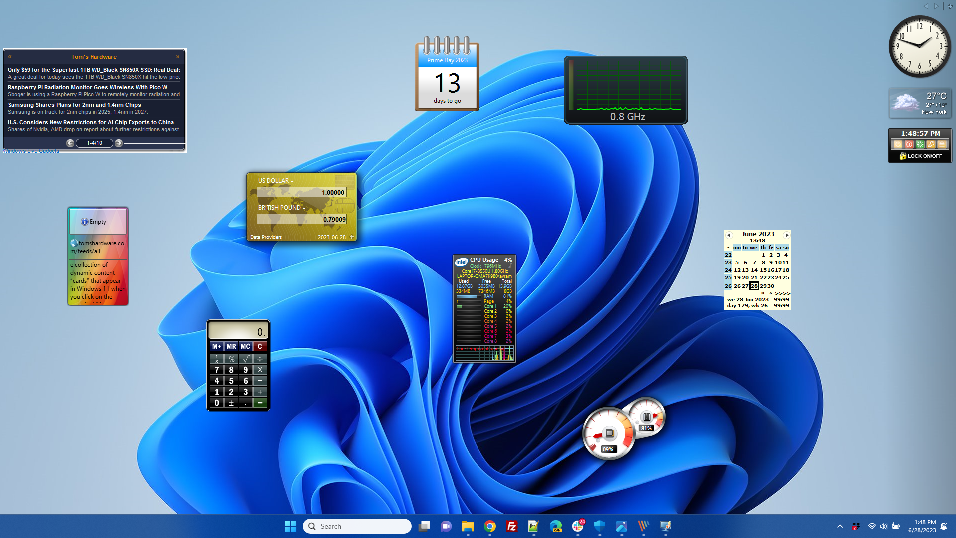 Vista Live Gadgets Rainmeter