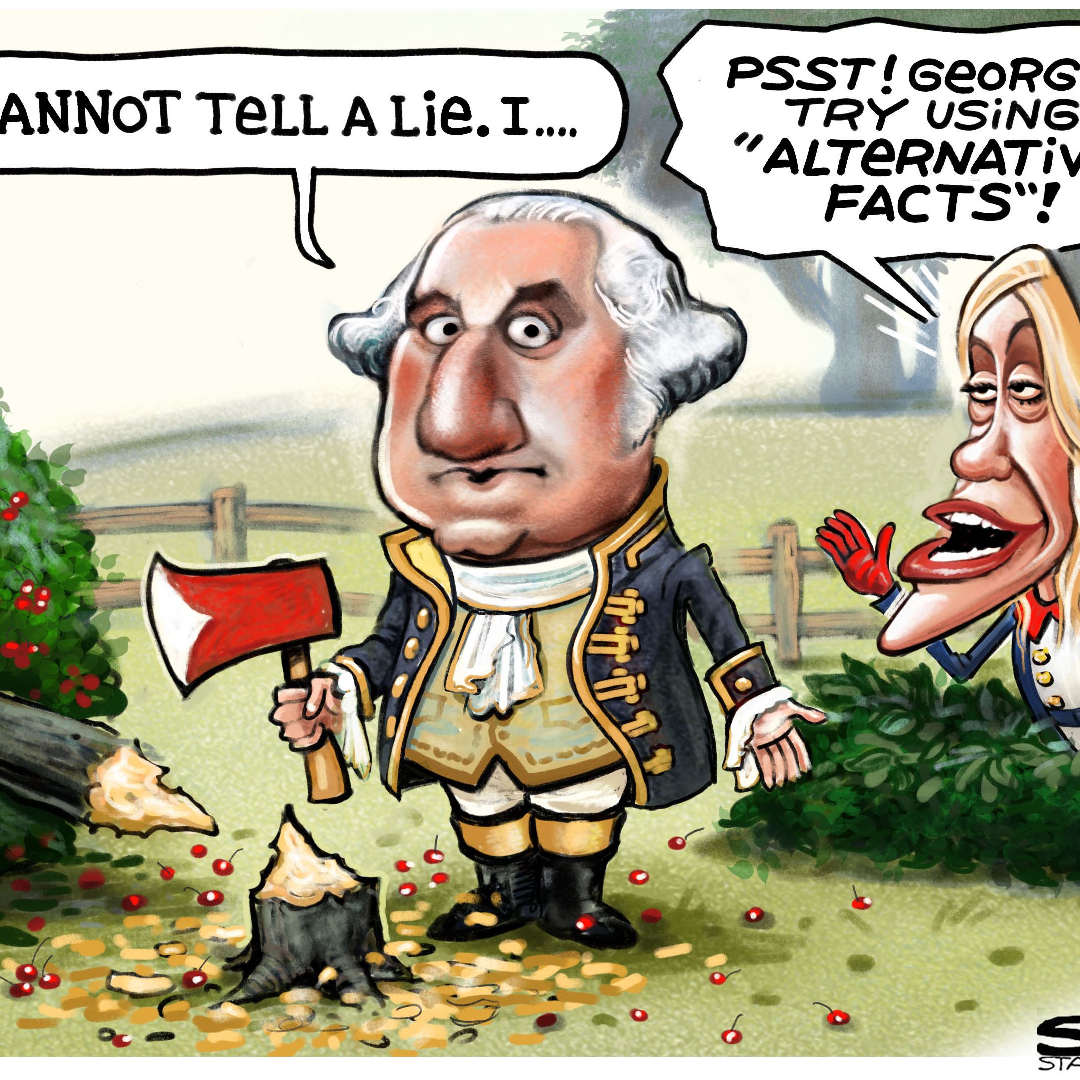Cómic Gracioso De George Washington