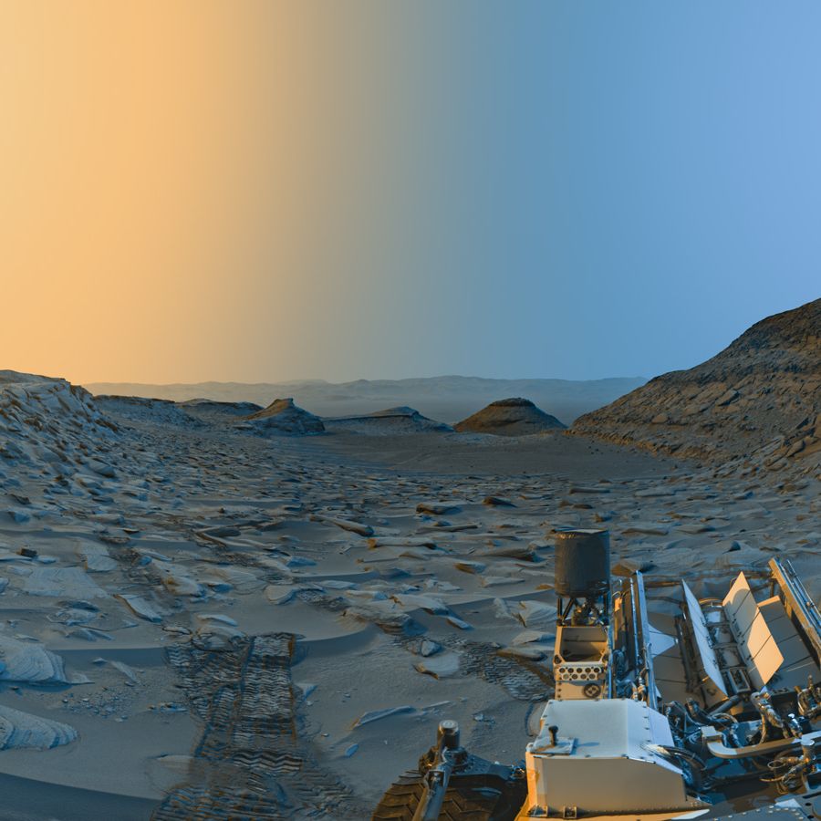Mars Rover Curiosity Moving