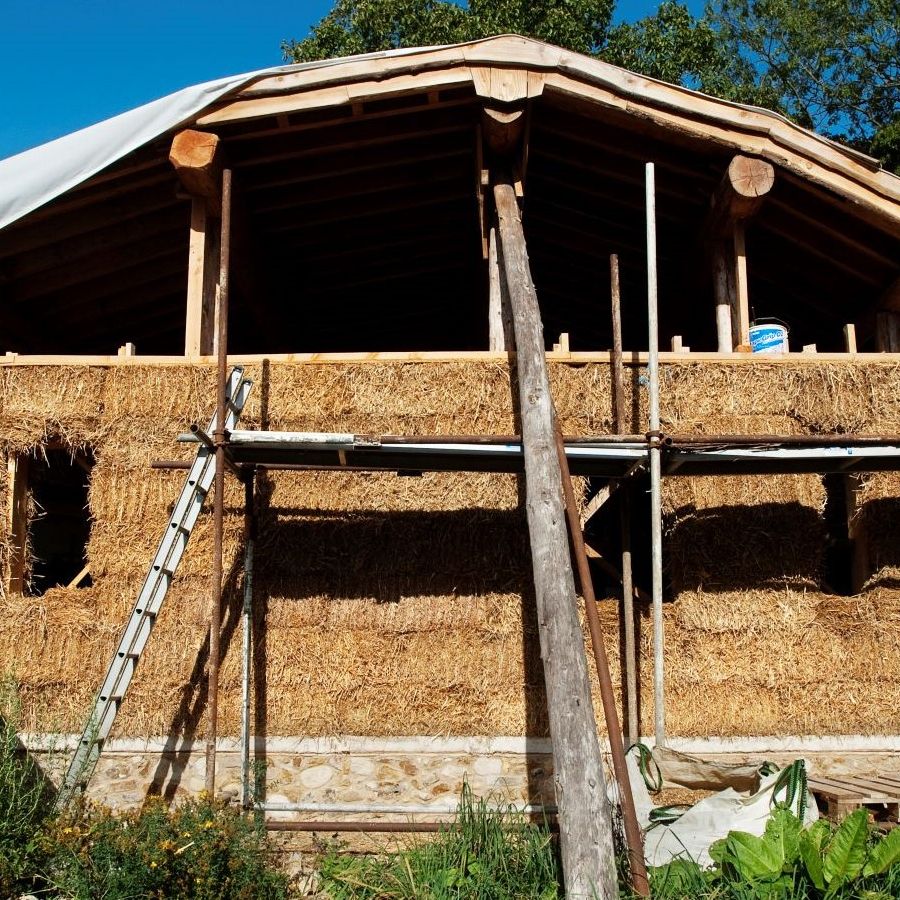 Straw Bale Insulation Detail