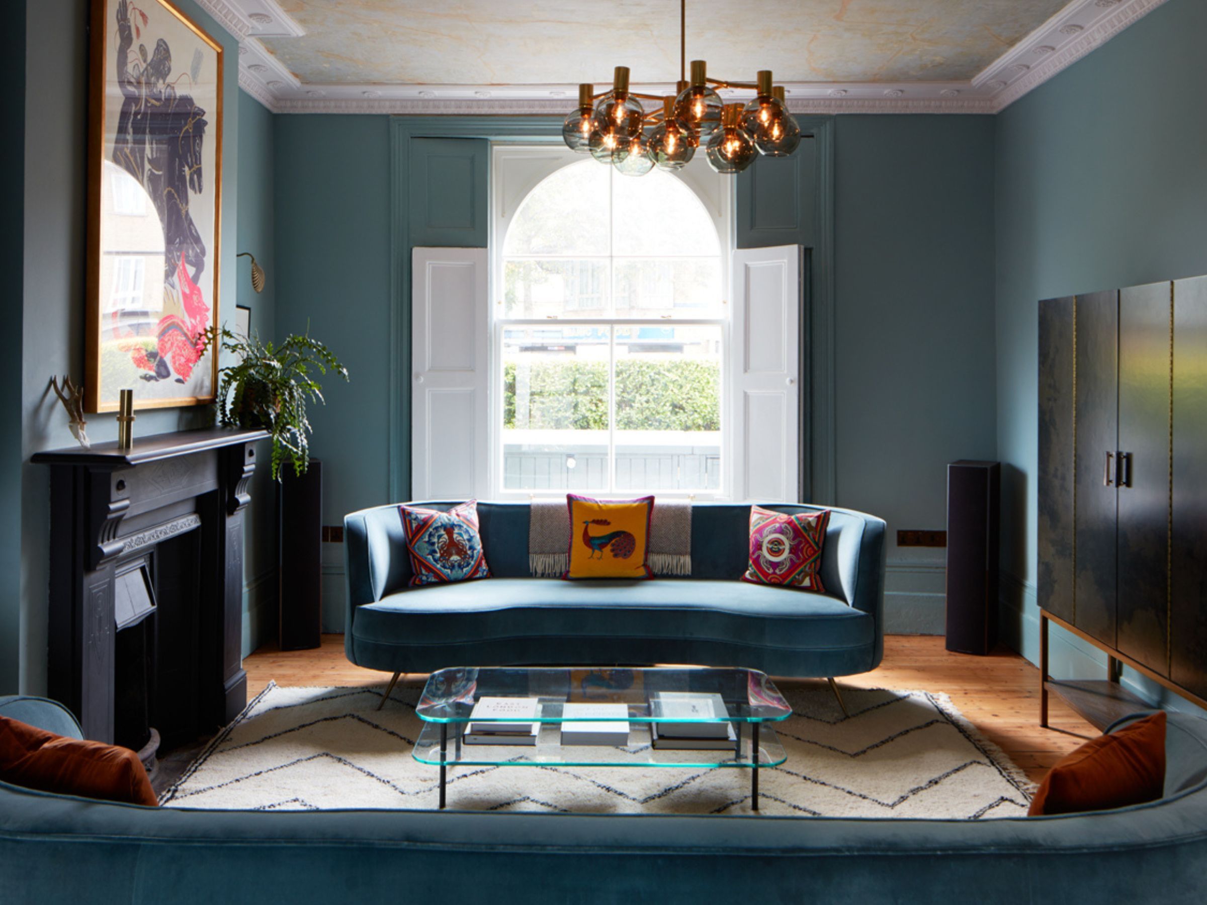Modern Interiors Blue Interior Design Color Midnight Blue, Modern