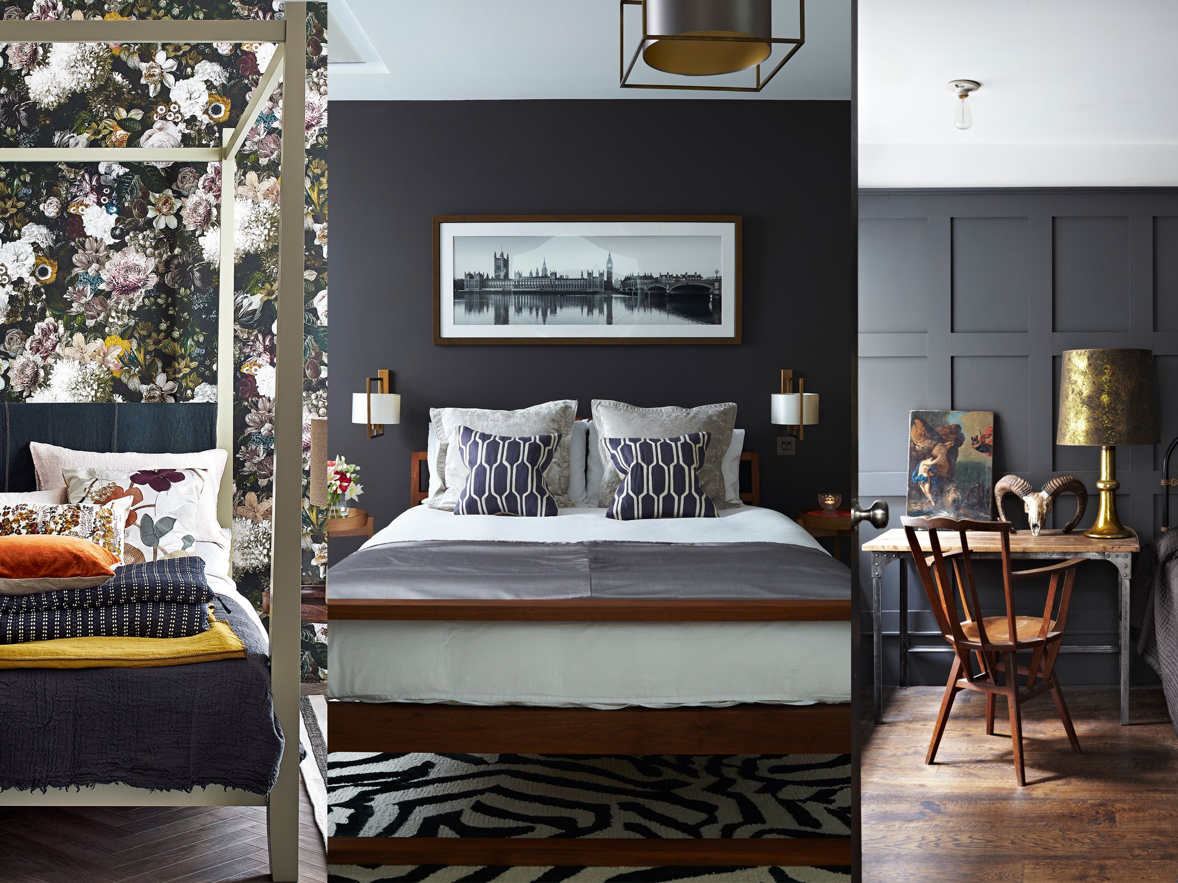 Black Gray Bedroom Color Schemes