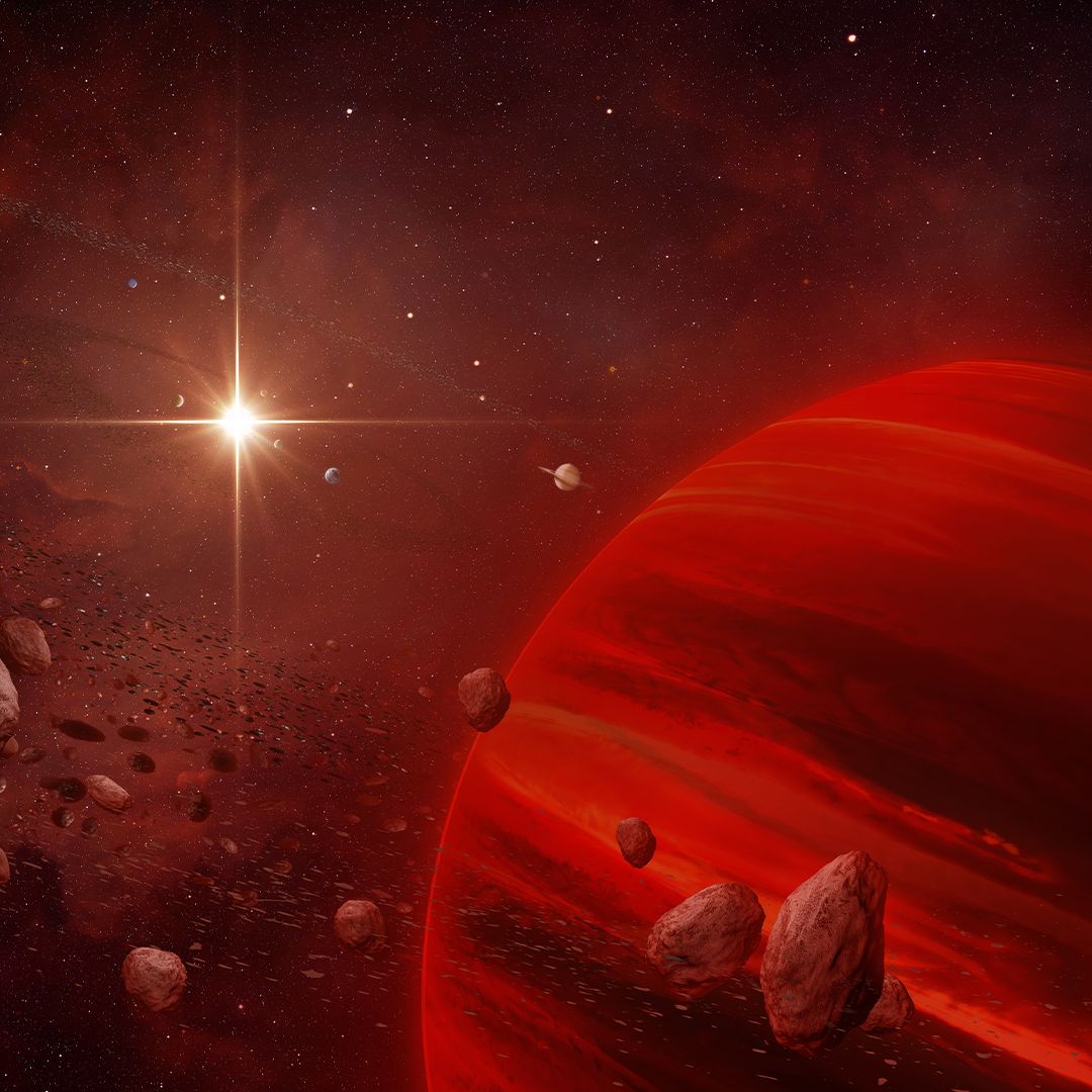 Orange Star In Space