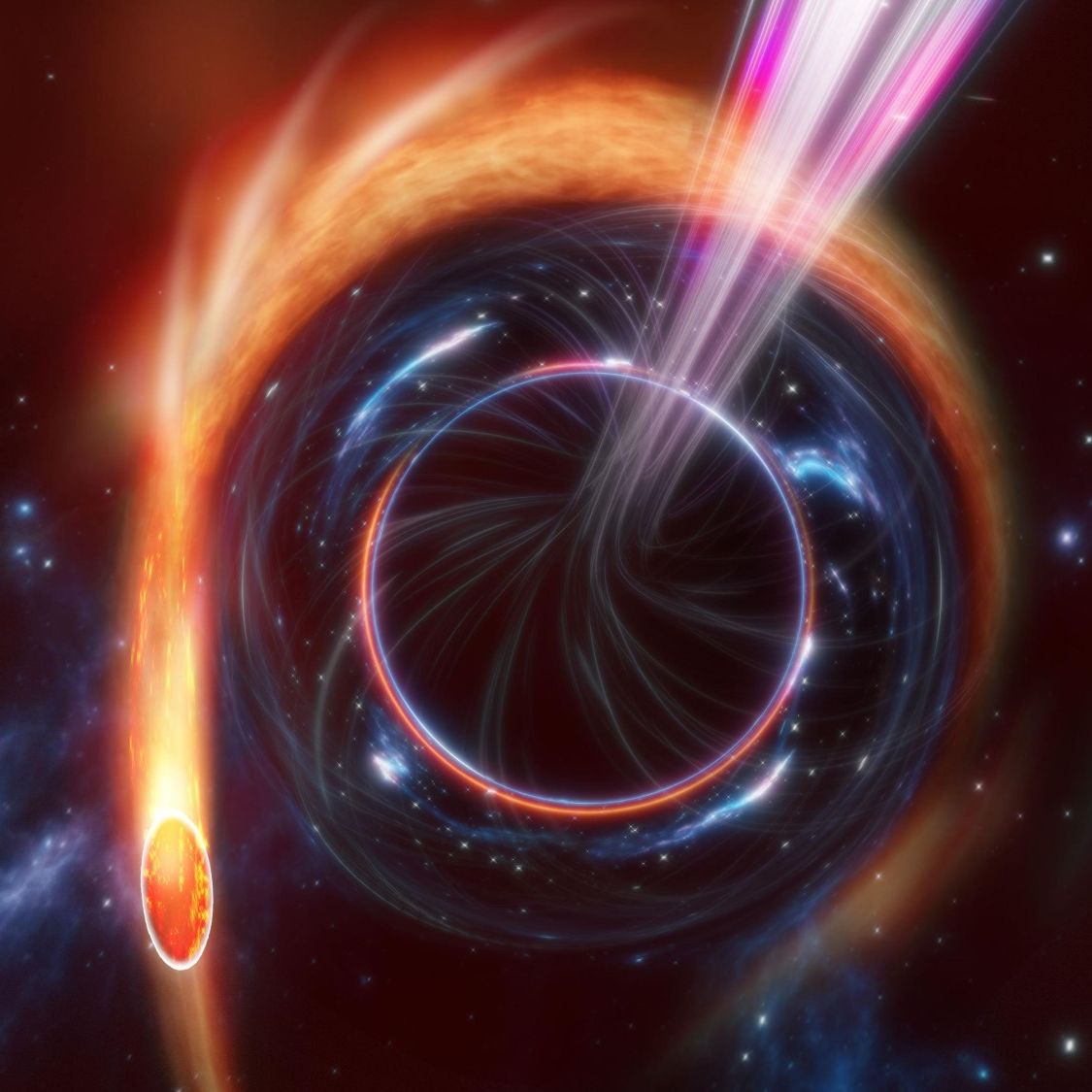 Black Hole Eating A White Hole