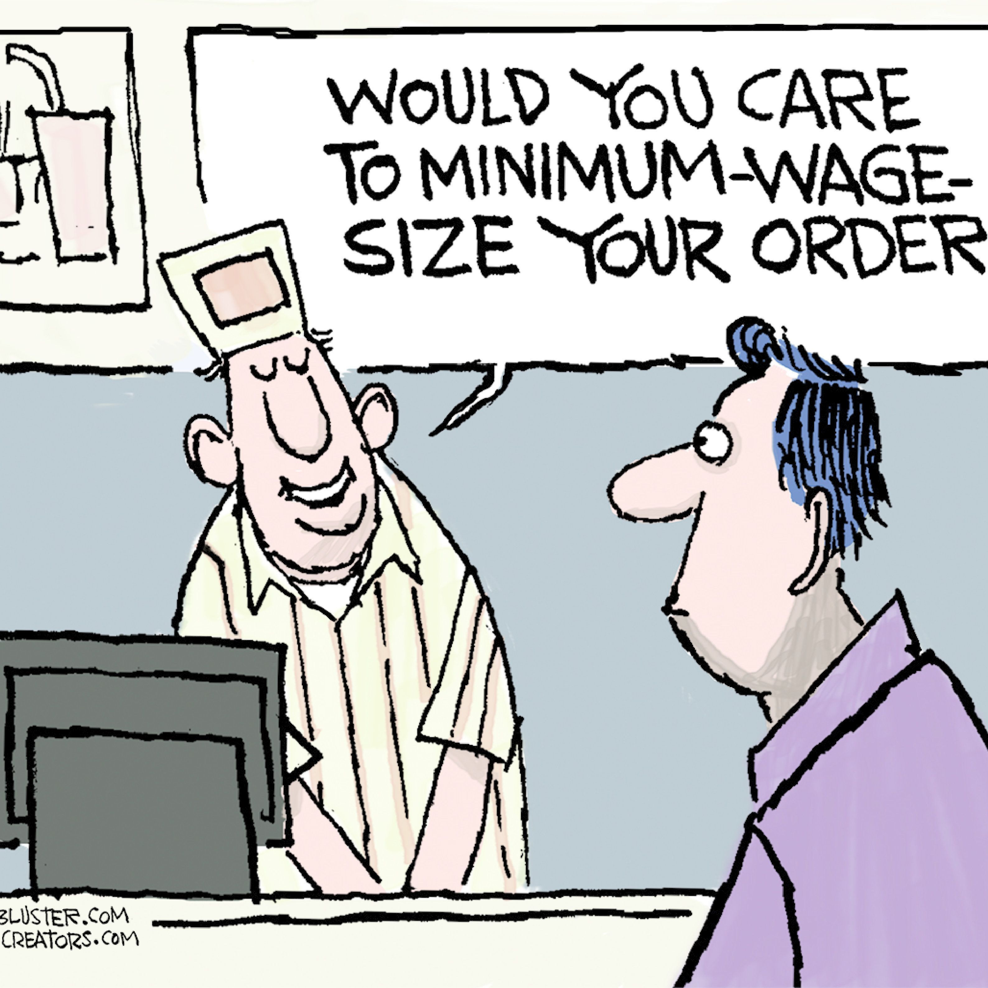 Conservative Political Cartoon On Minimum Wage