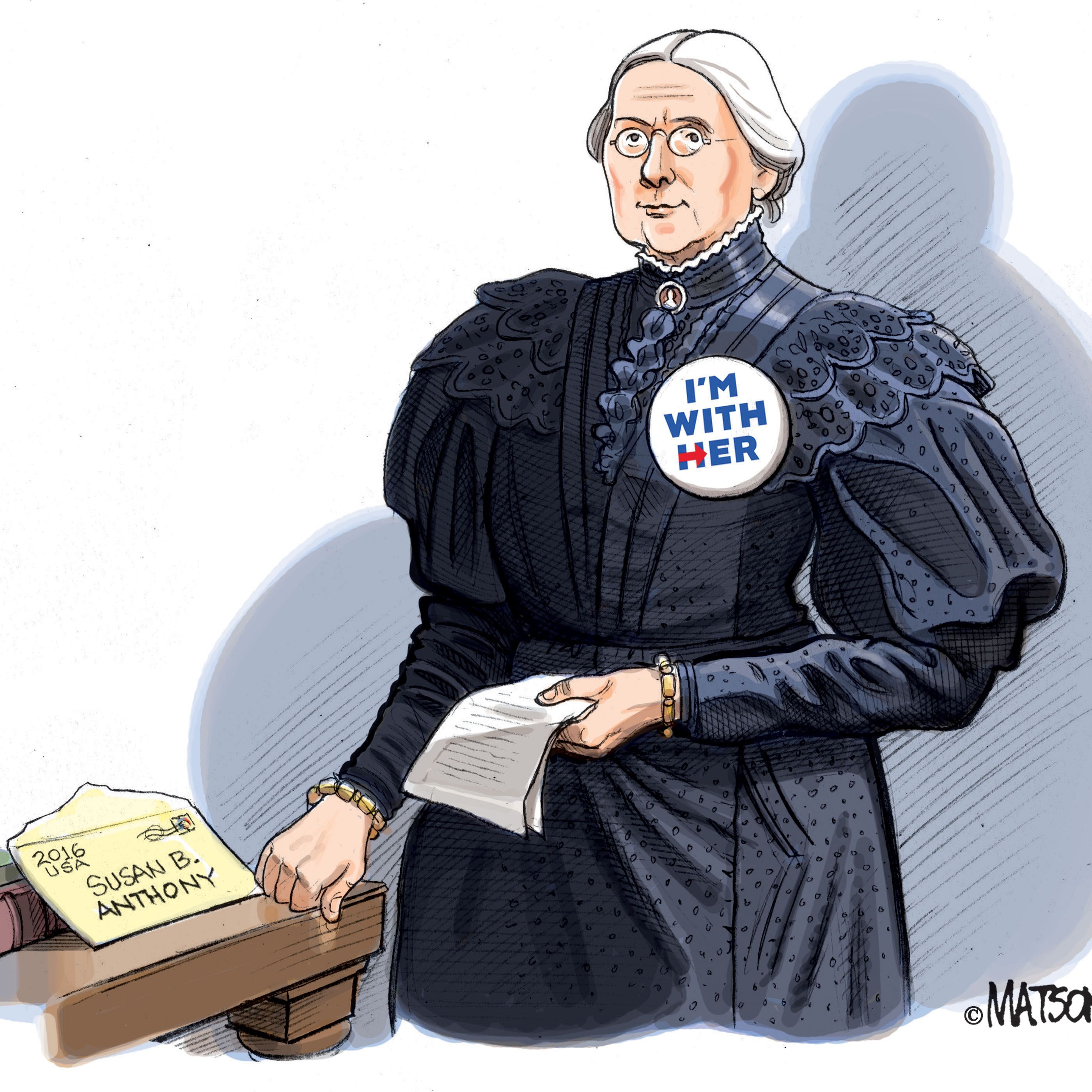 Susan B Anthony Cartoon Susan B Anthony: Champion For Voting Rights!