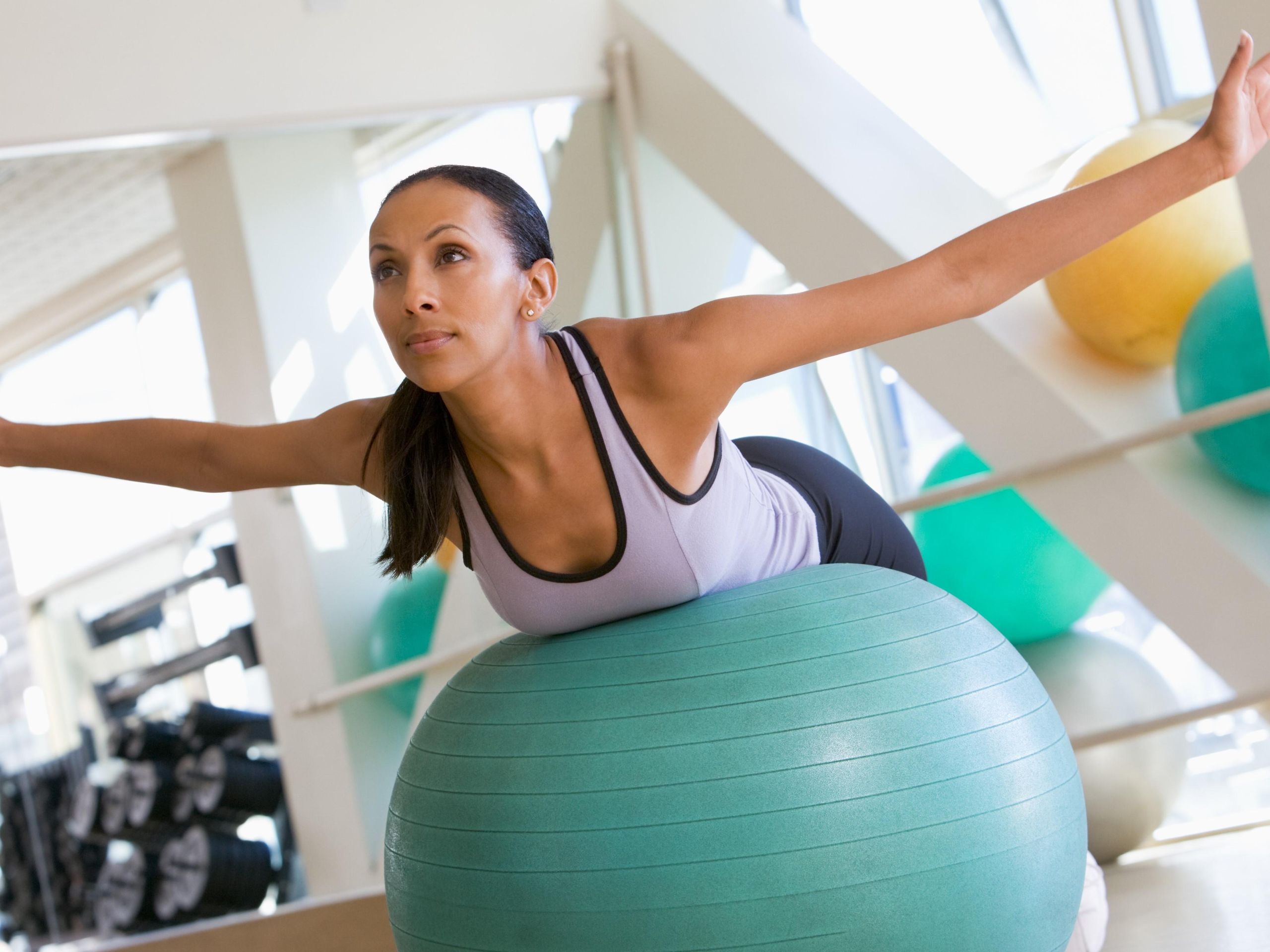Exercise Ball Under Treadmill
