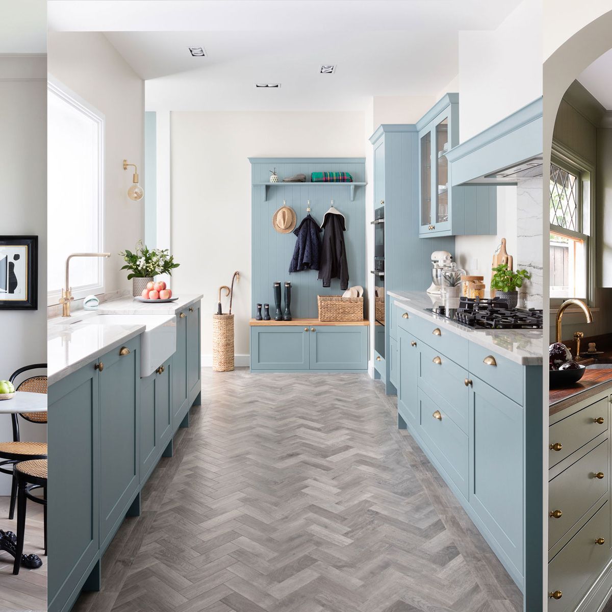 Long Narrow Open Kitchen Design